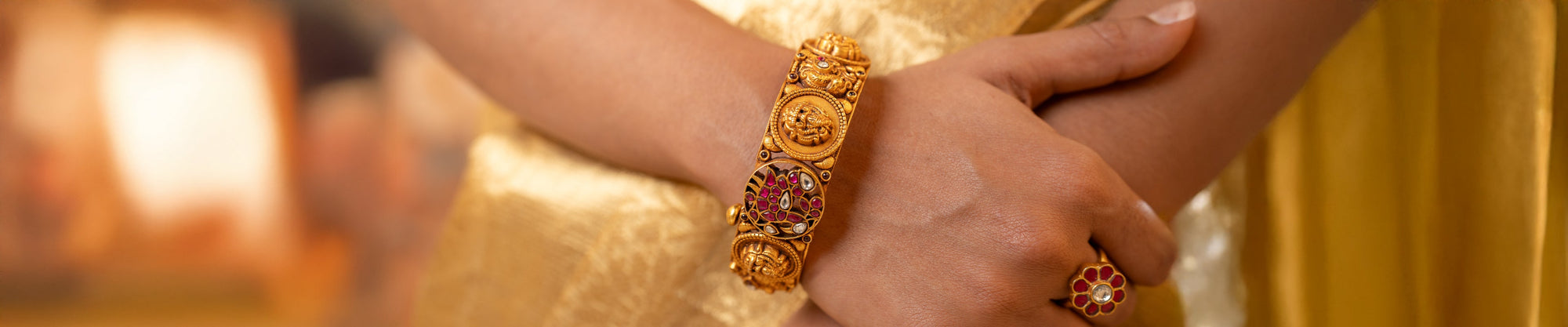 Buy Gold Plated & Pure Silver Bangles for Women Online – Vilva Jewels